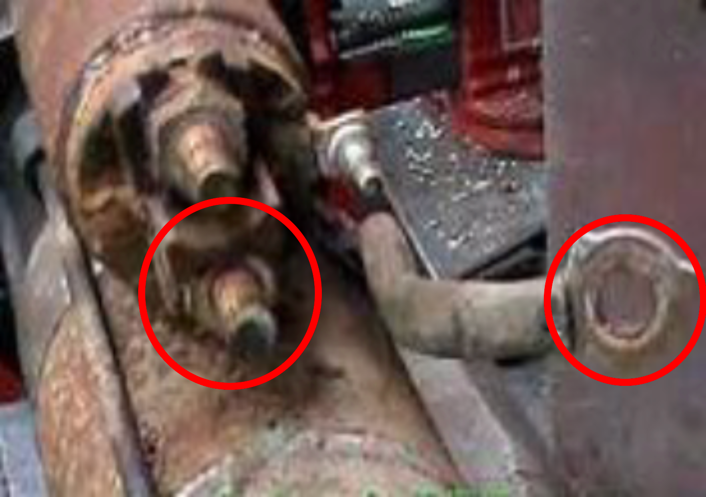 Shot of corroded starter connections - Motorcar Parts of America